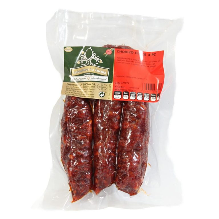 Chorizo Extra Curado - 100% carne de cerdo con adobo tradicional.